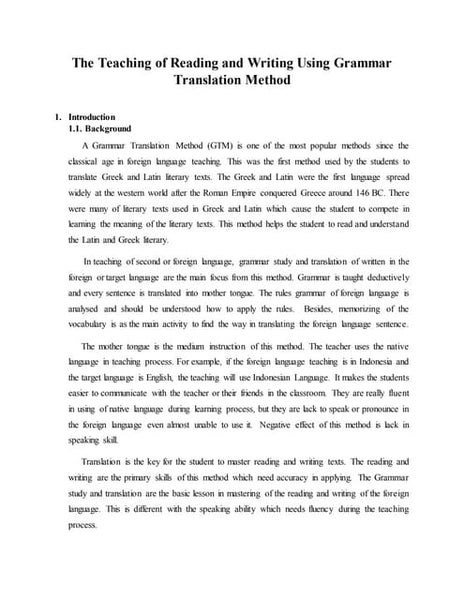 Grammar Translation Methods grammar-translation-methods