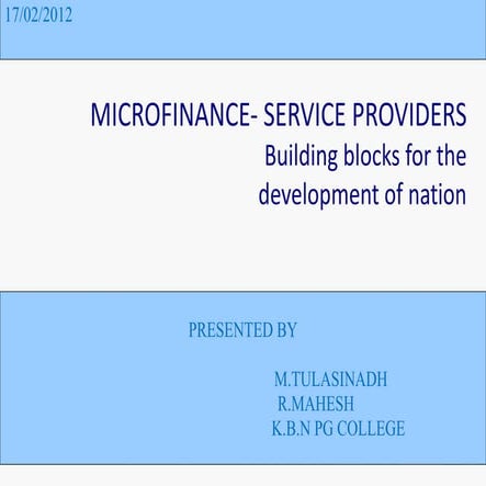 microfinance-service providers | PPT