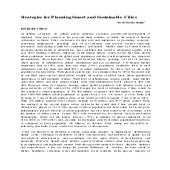 Strategies for Planning Smart and Sustainable Cities | DOCX