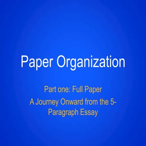 Beyond the 5-Paragraph Essay | PPTX