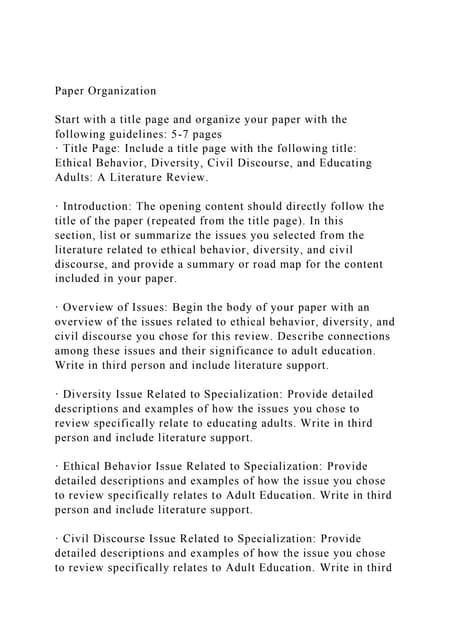 Paper Requirements 4 pages (including title page, 2 pages .docx