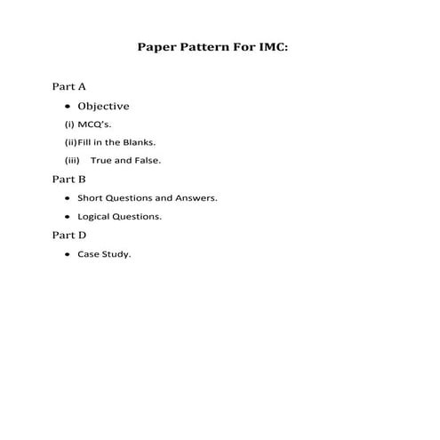 Paper pattern for imc | DOCX