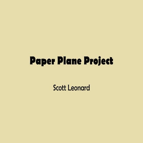 Paper plane project | PPT