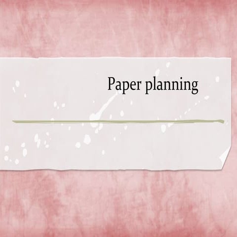 Paper planning | PPTX