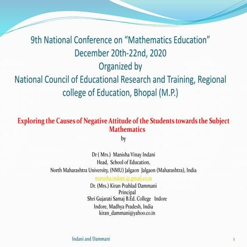 Exploring the Causes of Negative Attitude of the Students towards the ...