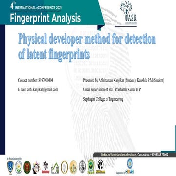 Fingerprint analysis | PPTX