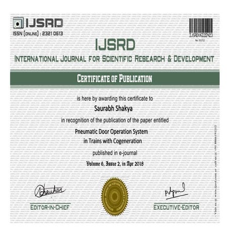 Certificate for Paper publication | PDF