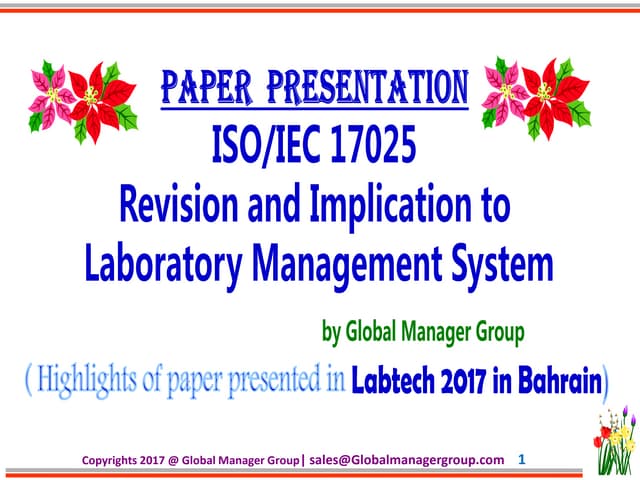 ISO/IEC 17025:2017 Training ppt | PPTX