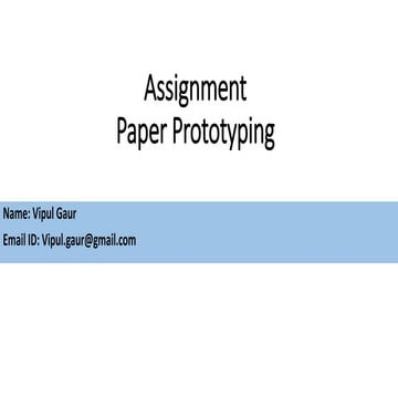 Paper prototype do today app and wearable | PPT