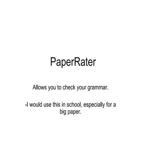 Paper rater | PPT