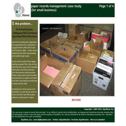 Electronic Records Management in Small Businesses – A Case Study | PDF