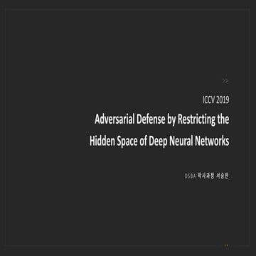 [Paper review] adversarial defense by_restricting | PPT