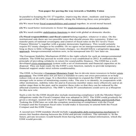 Paper Schaeuble | PDF | Civic affairs | Politics