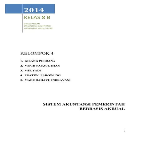 Paper seminar akuntansi pemerintah kel 1--sap berbasis akrual | DOC