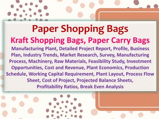 Manufacturing Process of Plastic Bags | DOCX