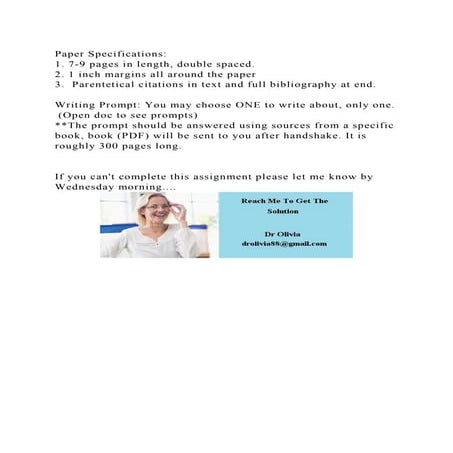 Paper Specifications1. 7-9 pages in length, double spaced.2. 1 .docx