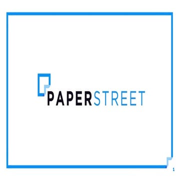 Paperstreet Pitch Deck | PPT