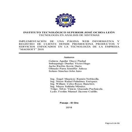Ejemplo de un Paper proyecto maosoft | PDF