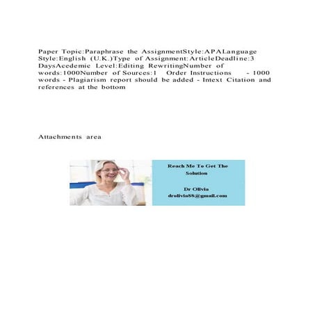 Paper TopicParaphrase the AssignmentStyleAPALanguage StyleEng | DOCX