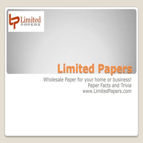 Paper Trivia and Fun Facts | PPTX