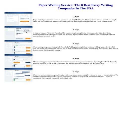 Paper Writing Service The 8 Best Essay Writing Companies In The USA | PDF
