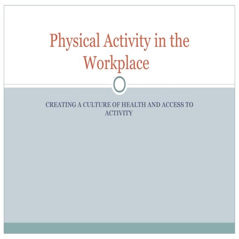 Worksite Wellness PA (Nicole) | PPT