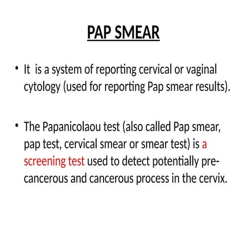 Bethesda system for reporting . Dr. Abhinav Golla , Associate Professor ...
