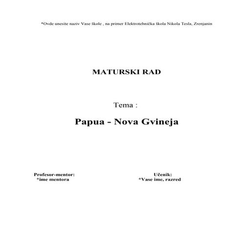 Papua nova gvineja | DOC