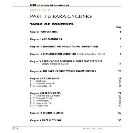 Para-cycling regulations.uci | PDF
