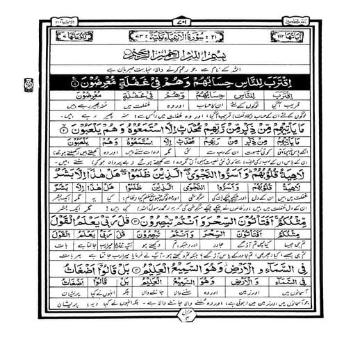 Quran with urdu translation and Tafseer | Para 21 | PDF