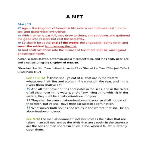 Parable of the Net | DOCX