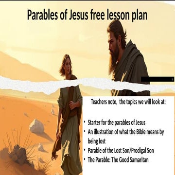 The Parables of Jesus free R.E. lesson plan | PPTX