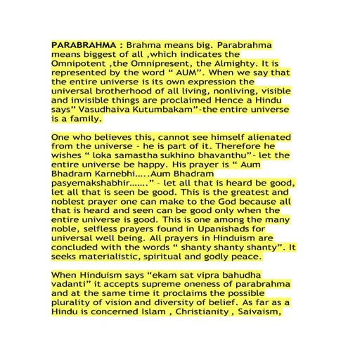 Parabrahma .. | DOCX | Hinduism | Religion & Spirituality