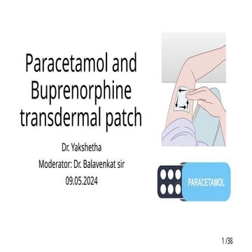 Paracetamol and buprenorphine transdermal patch | PPTX