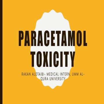 paracetamol toxicity | PPTX