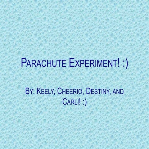 Parachute procedure slide show | PPTX