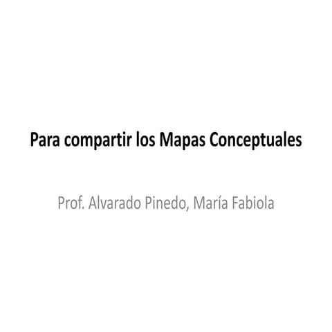 Para compartir los mapas conceptuales | PPTX | Technology & Computing