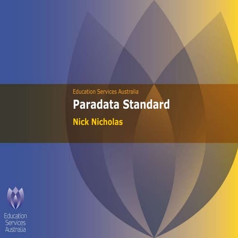 Paradata standards presentation, IDEA012 | PPTX