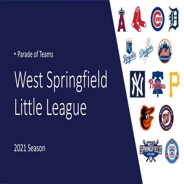 West Springfield Little League: Parade of Teams and Sponsors | PPTX