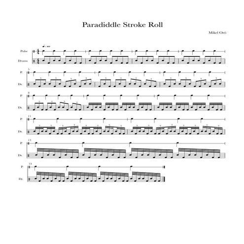 Paradiddle stroke roll | PDF