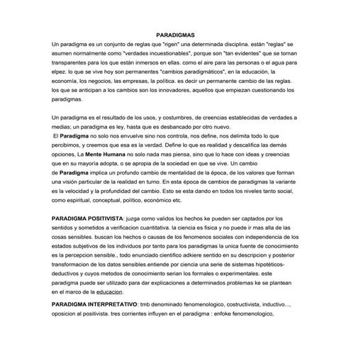 Paradigma (Definicion, tipos y ejemplos) | PPTX
