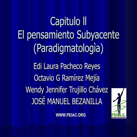 EL PENSAMIENTO SUBYACENTE | PPT