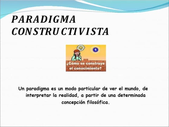 El Paradigma Del Constructivismo Desde La Teora De Jean Piaget 1 | PDF
