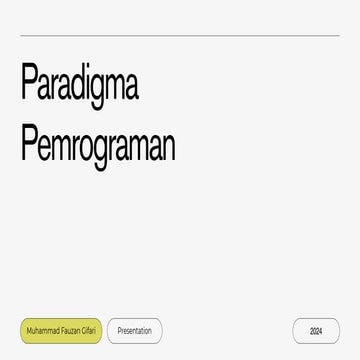 Paradigma Pemrograman - Object Oriented Programming | PDF