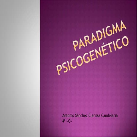 Paradigma psicogenético | PPTX