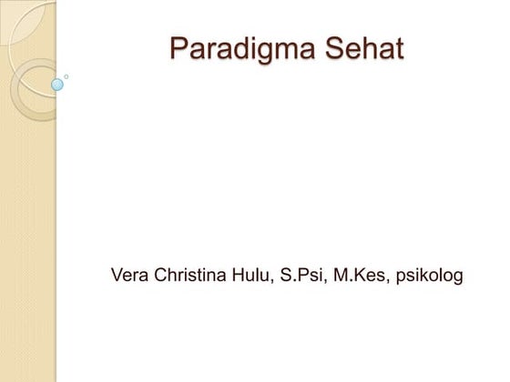 paradigma sehat | PPT