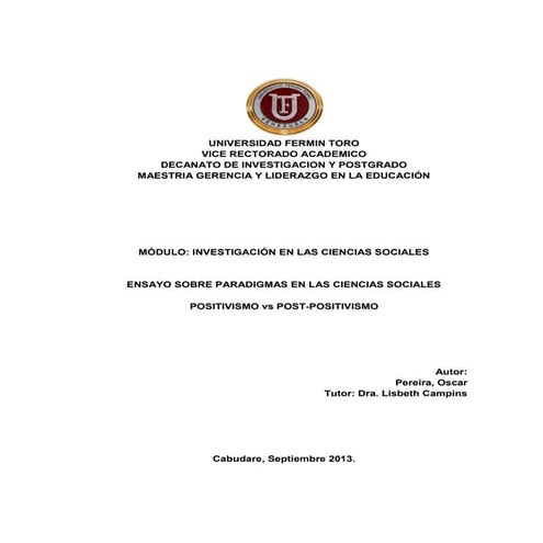 Postpositivismo | PDF
