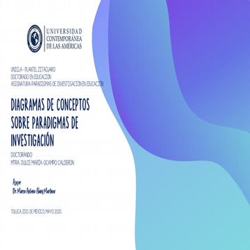 Diagramas de conceptos sobre paradigmas de investigación. | PDF
