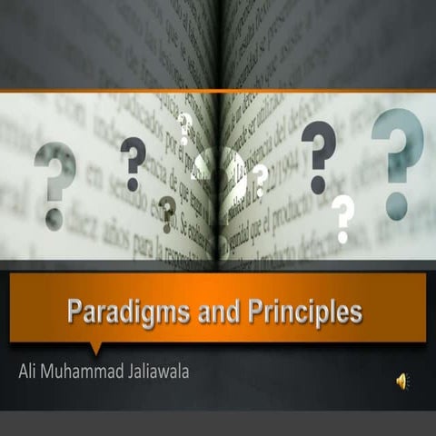 Paradigms and principles (amj) | PPSX