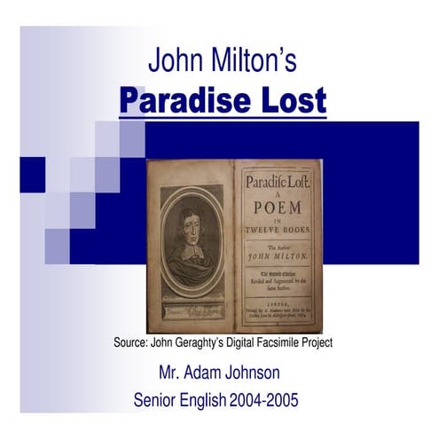 paradise_lost_ppt.pdf ppt creat for John Milton | PDF